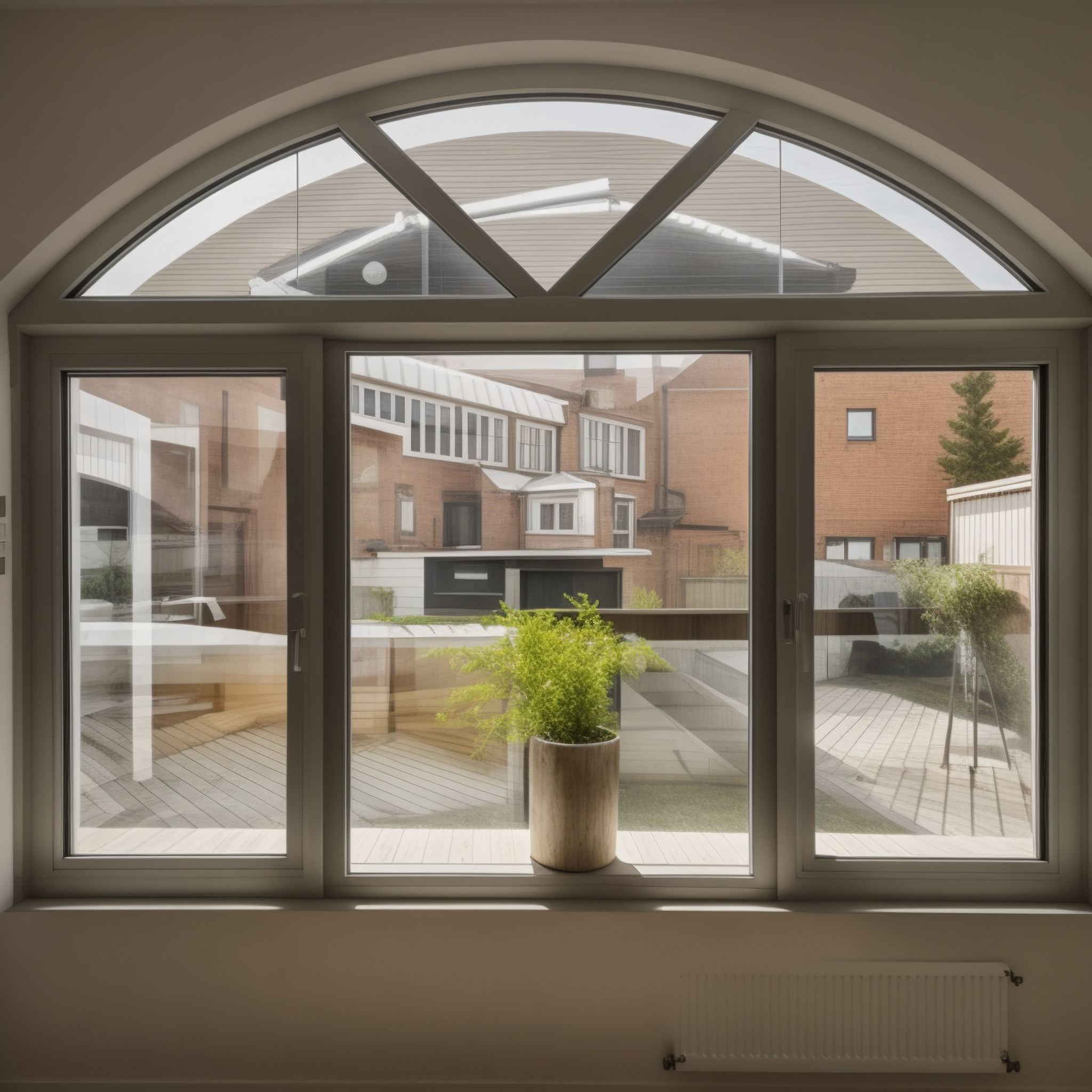 Custom Stained Glass Casement Windows Bottom Hung Fixed Aluminum Windows